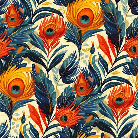 Peacock Feathers Seamless Pattern By Corvidartzz On Deviantart