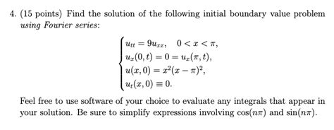 Solved Points Find The Solution Of The Following Chegg