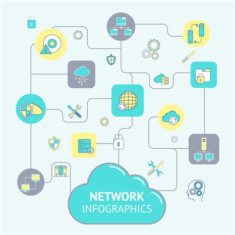 Network And Server Infographics 445447 Vector Art At Vecteezy