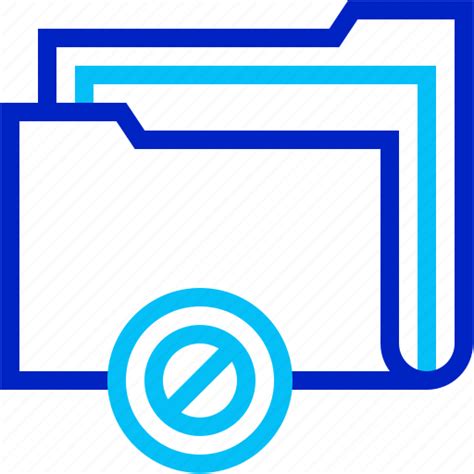 Folder Empty File Storage Signaling Archive Forbidden Icon