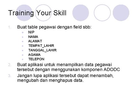 Pemrograman Database Dengan Ado Data Control Pada Visual