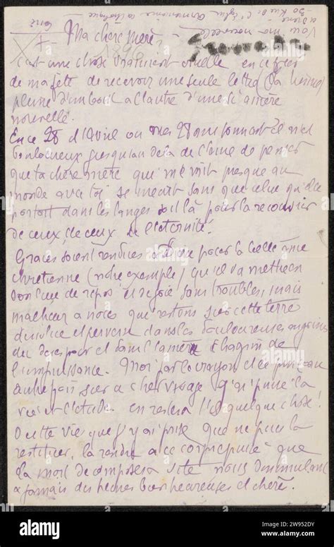 Brief Aan Héloïse Bernard Bodin Émile Bernard 1878 1941 Letter Letter Dated 1896 In A