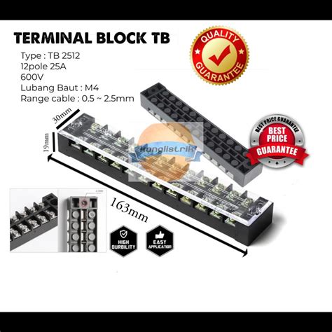 Jual Terminal Block 12p 25a 600v Terminal Kaca Jakarta Barat Kanglistrik28 Tokopedia