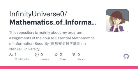 GitHub InfinityUniverse0 Mathematics Of Information Security This
