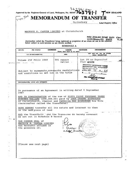 Memorandum Of Transfer Pdf