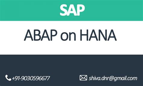 Sap Abap On Hana Video Tutorials