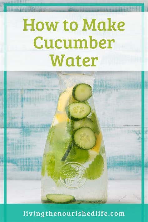 How To Make Cucumber Water Artofit