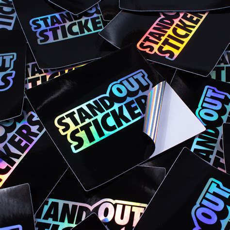Holographic Sticker Sample Photos Rainbow Foil Stickers