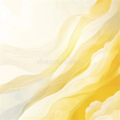 Elegant Yellow And White Flowing Abstract Pattern With Gradient Waves