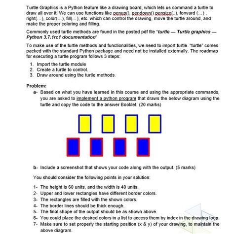 Solved Turtle Graphics Is A Python Feature Like A Drawing Chegg