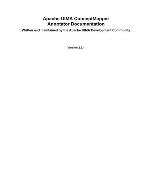 Apache Uima Conceptmapper Annotator Documentation