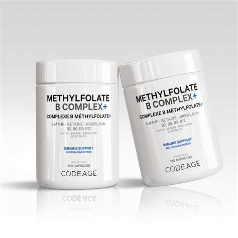 Codeage Methylfolate B Complex Methylfolate Methylcobalamin 5 Mthf Folic Acid