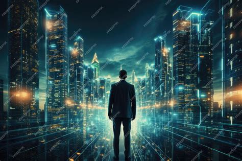 Premium Ai Image Shot Of Man Walking Data Center Database Data Storage Backup Cyber Security