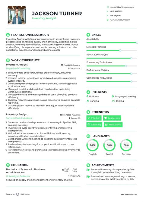 10 Inventory Analyst Resume Samples And Templates For 2025