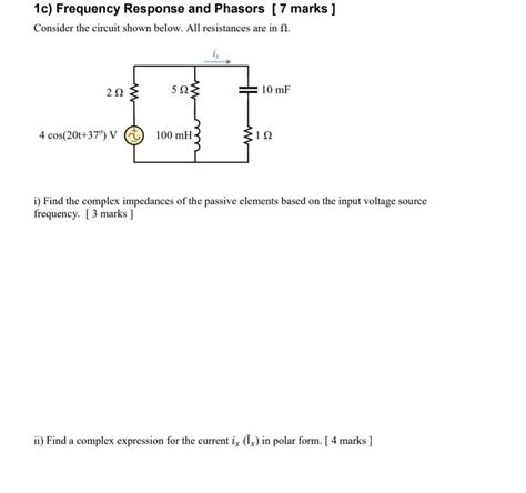 Solved B RL RC Circuit Analysis Marks Consider The Chegg Com