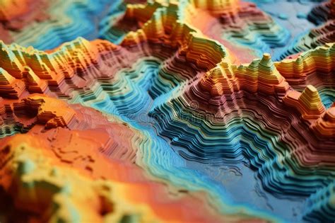 Topographic Height Map Generate Ai Stock Illustration Illustration Of Model Abstract 317510068