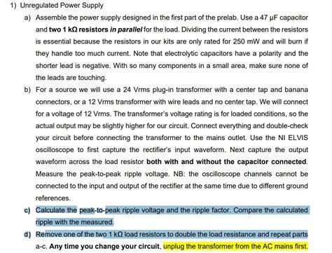 Solved I Dont Know To Calculate The Peak To Peak Ripple