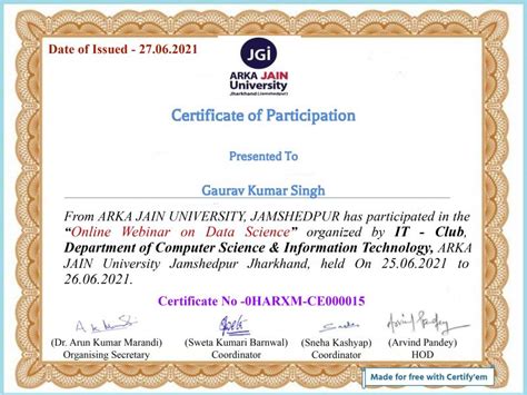 Datascience Certification Learning It Arkajainuniversity Gaurav Kumar Singh