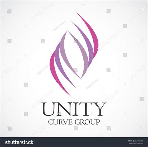 Unity Curve Group Abstract Vector Logo Stock Vector Royalty Free 363096917 Shutterstock