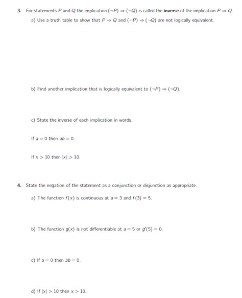 solved 3 for statements p and q the implication p q