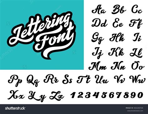 Calligraphic Vintage Handwritten Vector Font Lettering Stock Vector Royalty Free 631243724