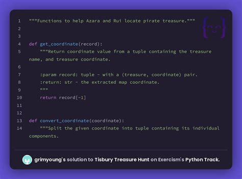 Grimyoungs Solution For Tisbury Treasure Hunt In Python On Exercism