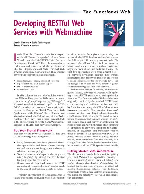 Pdf Developing Restful Web Services With Webmachine