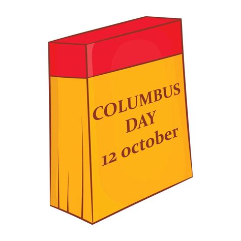 Calendario Del Día De Colón Icono Del 12 De Octubre 14589667 Vector En