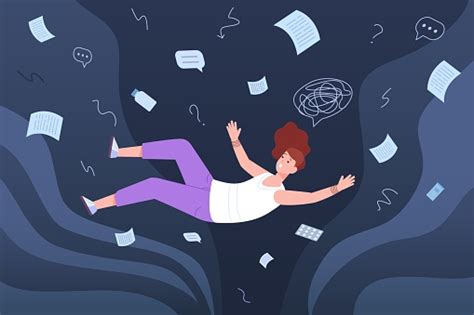 여성의 심리적 고통 소녀는 외로움 또는 정신 건강 부족으로 고통 받는 불행한 정체성 걱정 된 사람 공황 절망 개념 불안한 마음