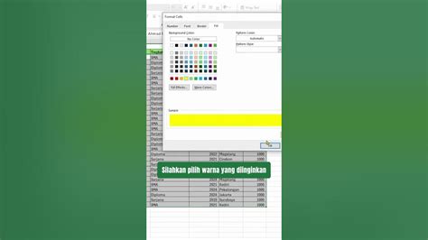 Cara Highlight Otomatis Excel Belajarexcel Exceltips Exceltricks Shorts Shortsfeed Youtube