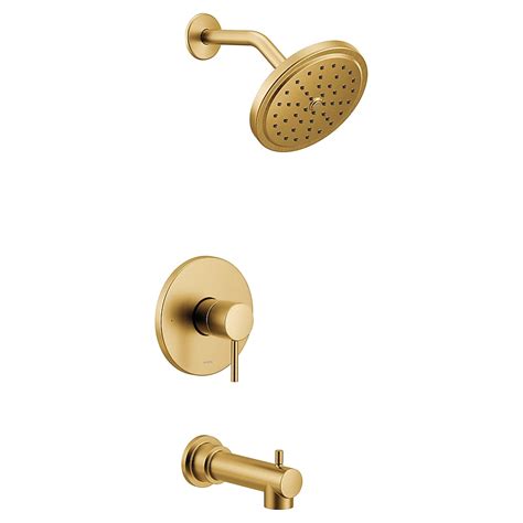 Moen Align Brushed Gold 1 Handle Single Function Round Shower Faucet