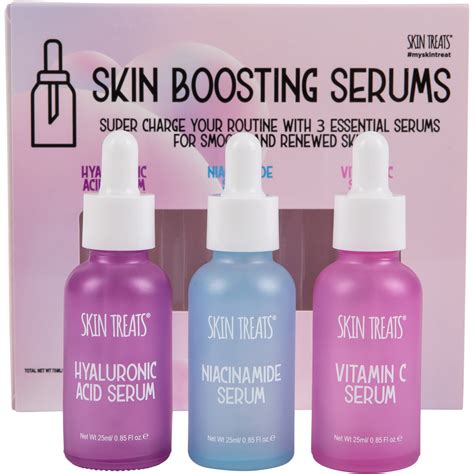 Skin Treats Pink Skin Boosting Serums 3 Pack Wilko