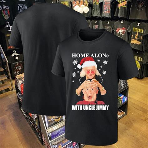 Home Alone With Uncle Jimmy Christmas Adult T Shirt Hoodie Longsleeve Tee