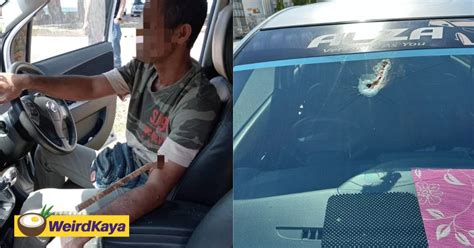 Iron Rod Flies Off From Lorry Lodges Right Into M Sian Man S Arm In Kuantan WeirdKaya