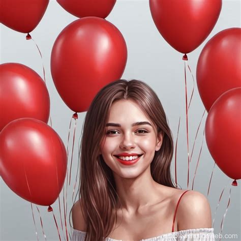 Beauty Soviet Girl With Unfirom Military And Soviet Flag In Background