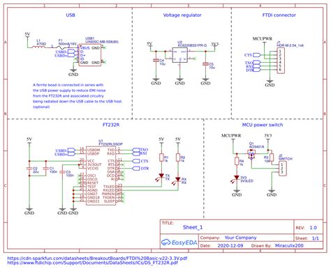 Ftdi With 3 3v Regulator Oshwlab