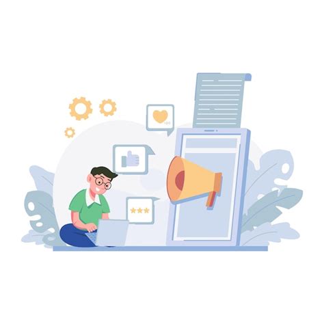 Premium Vector A Man Is Creating A Marketing Strategy To Increase