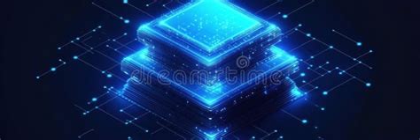 High Tech Blockchain Concept With Layered Paper Cut Style Showcasing