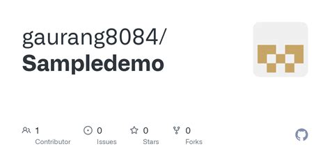 Github Gaurang8084sampledemo