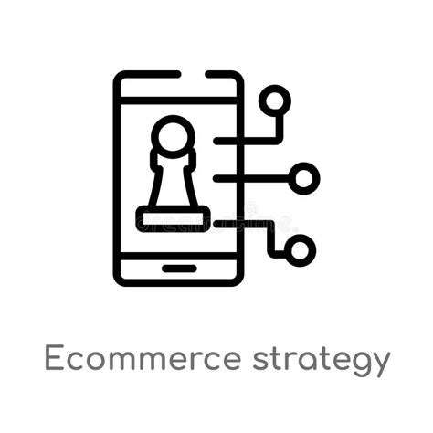 Outline Ecommerce Platform Vector Icon Isolated Black Simple Line Element Illustration From