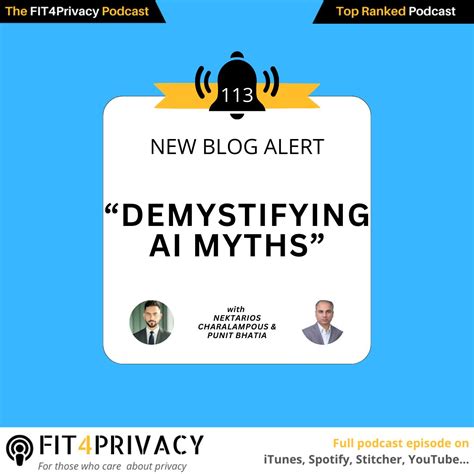The Fit4privacy Podcast On Linkedin Ai Artificialintelligence Debunkingmyths