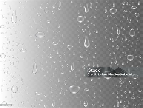 현실적인 물 투명 배경 삭제합니다 비 드랍 스 또는 증기 샤워입니다 압축 된 순수 물방울입니다 창 유리 표면에 수증기 거품을