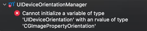 방구석 오락실 Uideviceorientationmanagermm Cannot Initialize A Variable Of Type