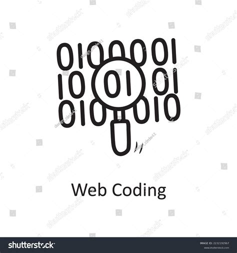 Web Coding Vector Outline Icon Design Stock Vector Royalty Free 2232192967 Shutterstock