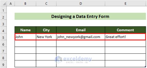How To Design Form In Excel Suitable Examples ExcelDemy
