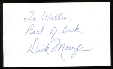 Dick Dicky Maegle Signed Index Card 3x5 Autographed Rice Owls Ebay