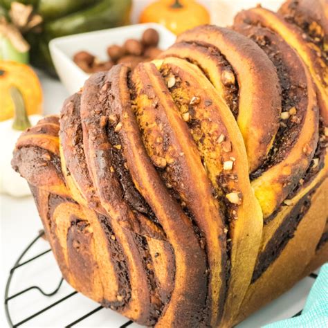 Chocolate Pumpkin Babka Bread Recipe With Nutella Hostess At Heart