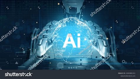 Robot Using Technology Smart Robot Ai Stock Illustration 2283981311