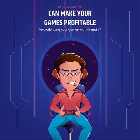 배너 디자인은 게임을 수익성 있는 템플릿으로 만들 수 있습니다 프리미엄 벡터