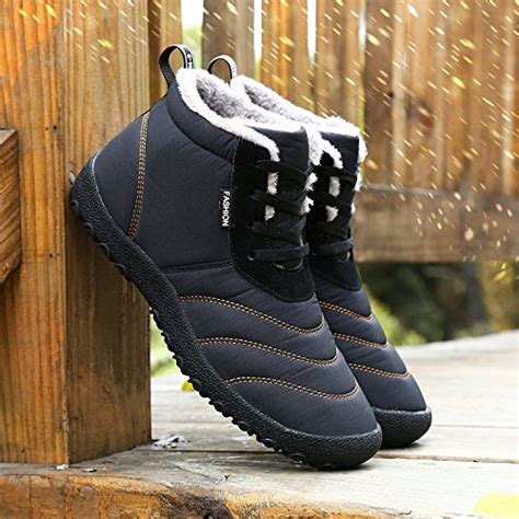 스노우 부츠 맨즈 스노우 슈즈 면화뒤기 모눈 위에서 신는 짚신 방수 방한방활 하이킹 등산 통학 통근용그레이230cm 재팬박스